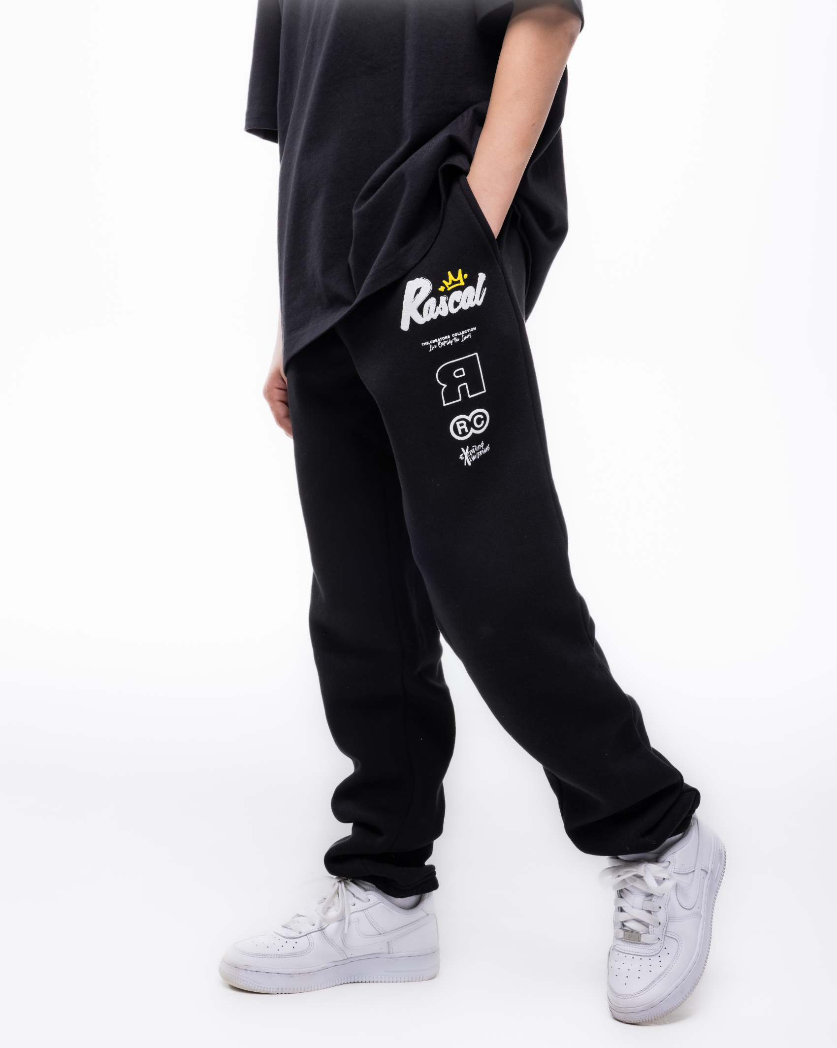 Rascal Junior Black Joggers