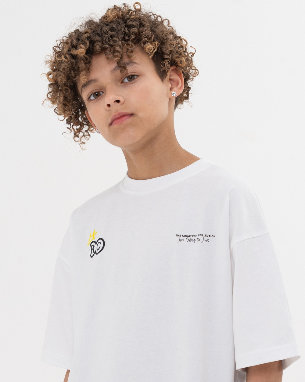 Rascal Oversized T-shirt In White & Black